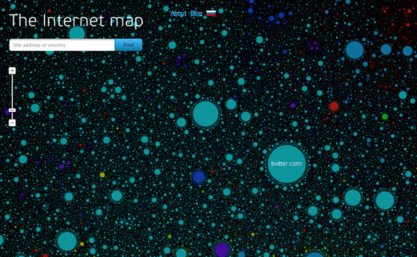 INFOGRAPHIC: The Internet Map makes the web look like space - ShinyShiny